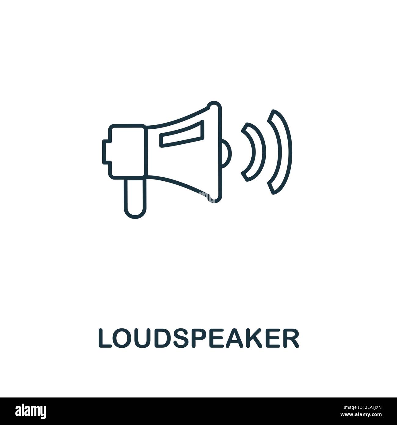 Loudspeaker icon. Monochrome simple Loudspeaker icon for templates, web ...