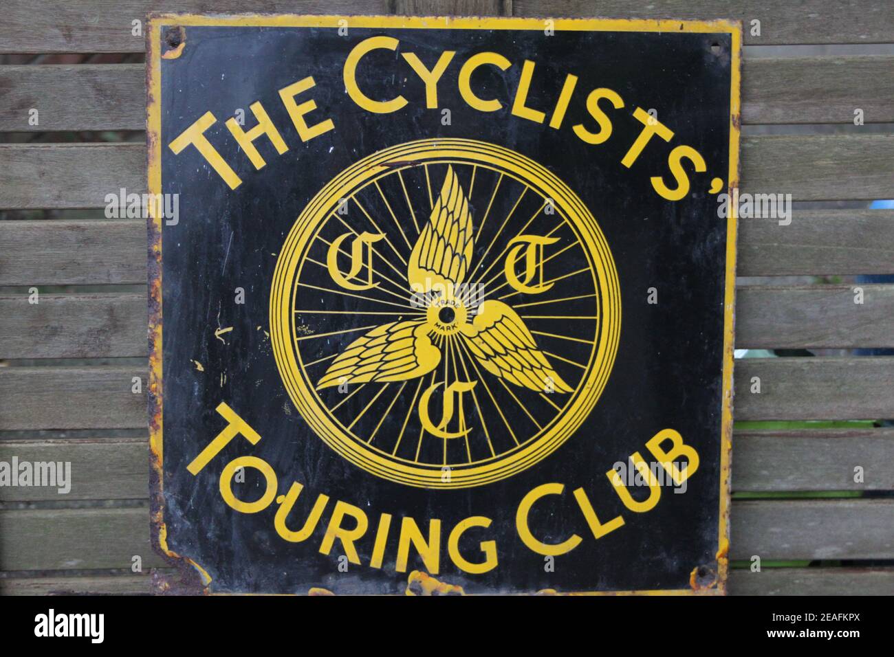 Vintage Cyclists' Touring Club metal hotel sign Stock Photo - Alamy