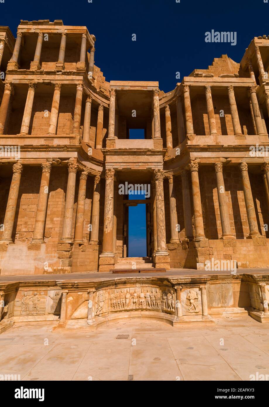 Theatre in ancient roman city, Tripolitania, Sabratha, Libya Stock Photo - Alamy