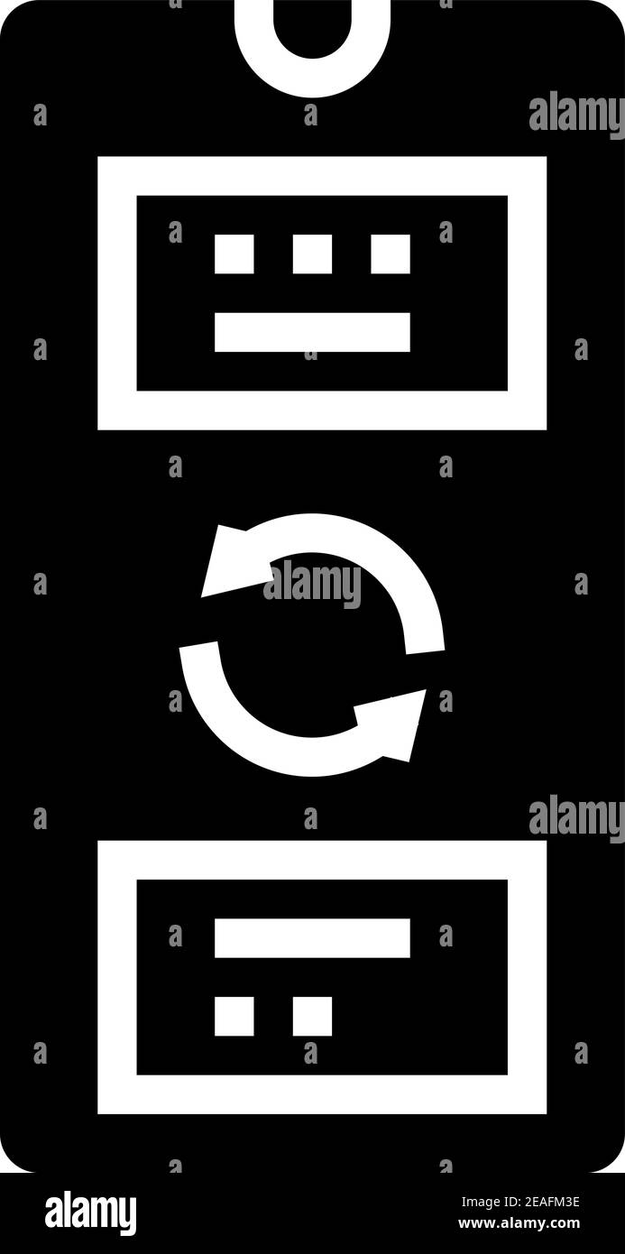 phone online application converter glyph icon vector illustration Stock ...