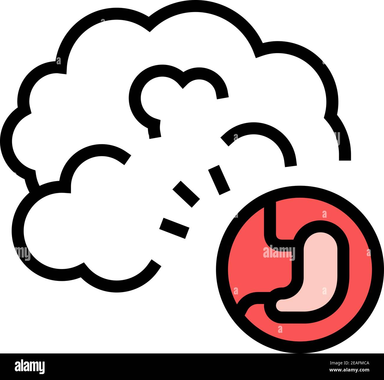 gassing digestion system color icon vector illustration Stock Vector ...