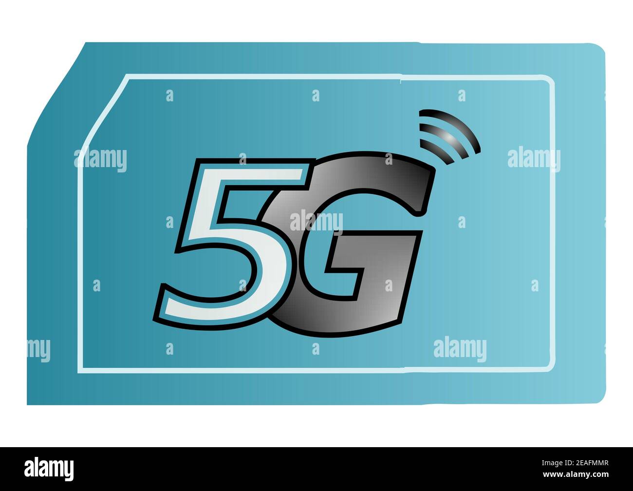 Illustration of 5G internet bluesign on white background Stock Photo ...