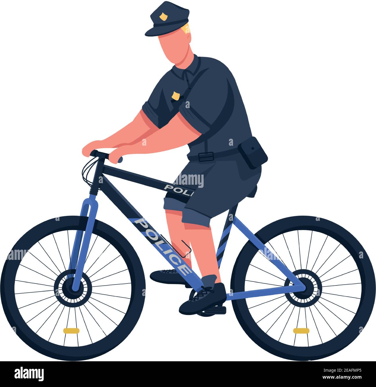 Police officer flat color vector faceless character Stock Vector Image ...