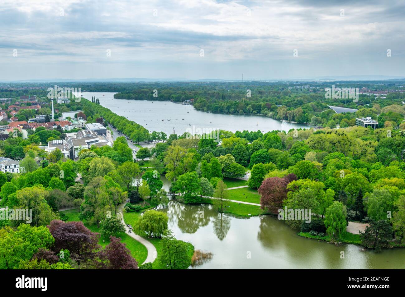 Aerial view of Maschsee in Hannover, Germany Stock Photo - Alamy