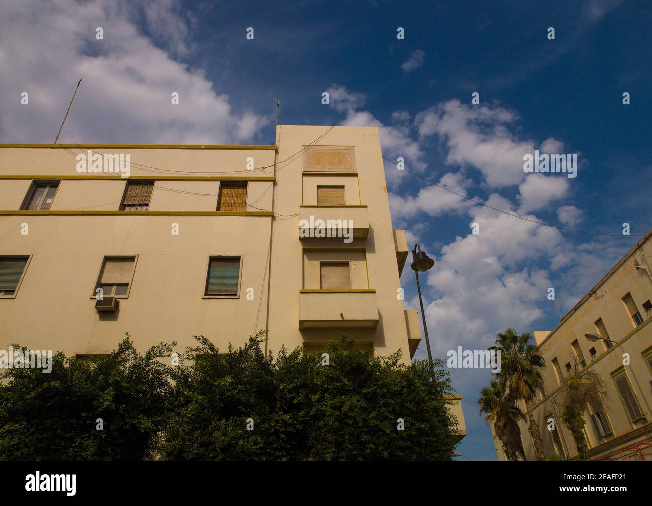 Italian colonial building, Cyrenaica, Benghazi, Libya Stock Photo - Alamy