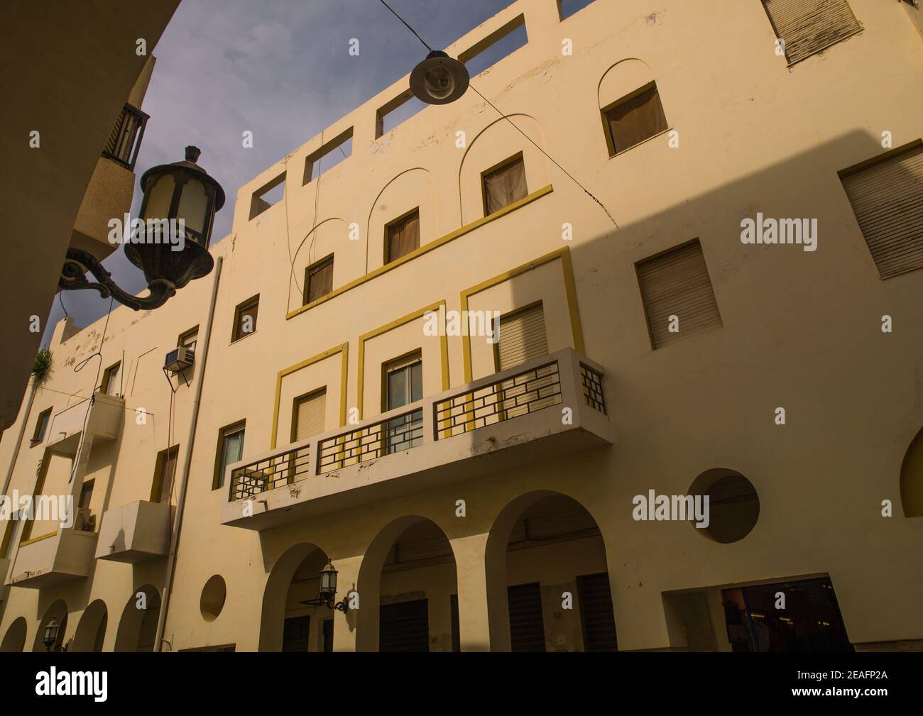 Italian colonial building, Cyrenaica, Benghazi, Libya Stock Photo - Alamy