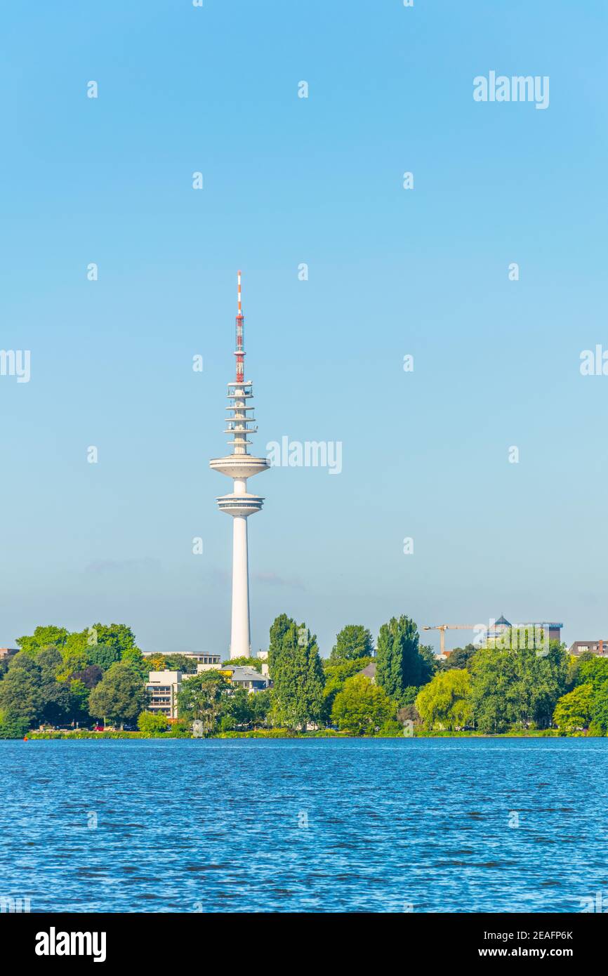 Outer alster with television tower hi-res stock photography and images ...