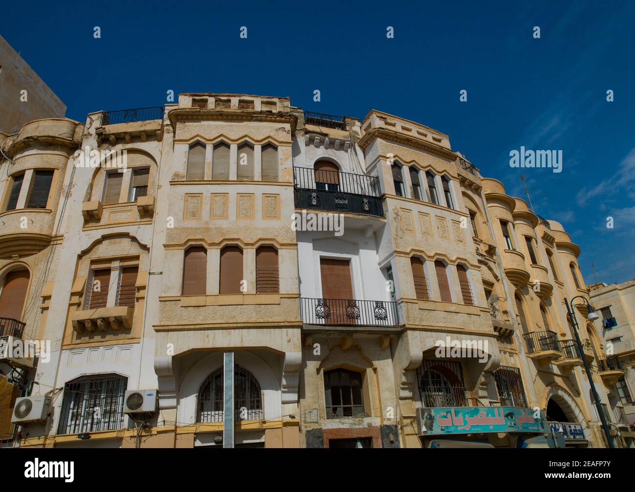 Italian colonial building, Cyrenaica, Benghazi, Libya Stock Photo - Alamy
