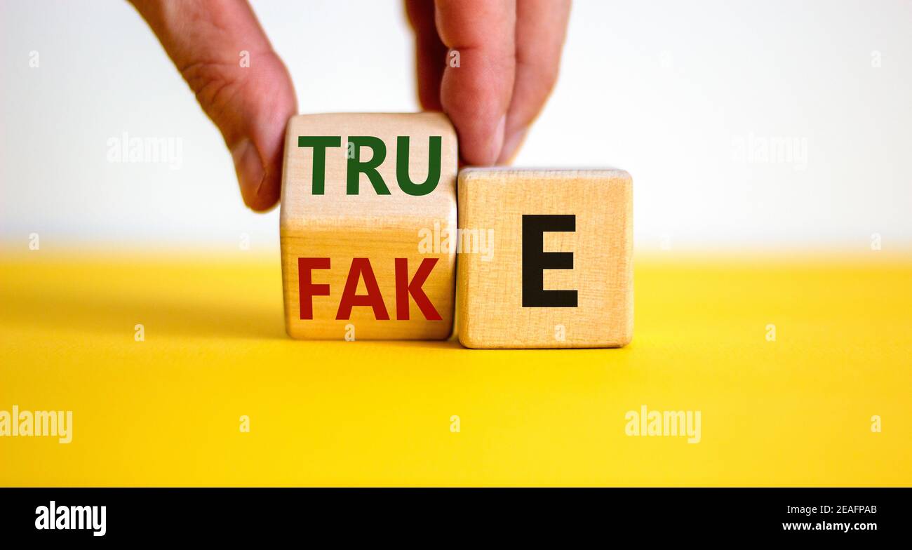 Fake true symbol businessman hi-res stock photography and images - Alamy