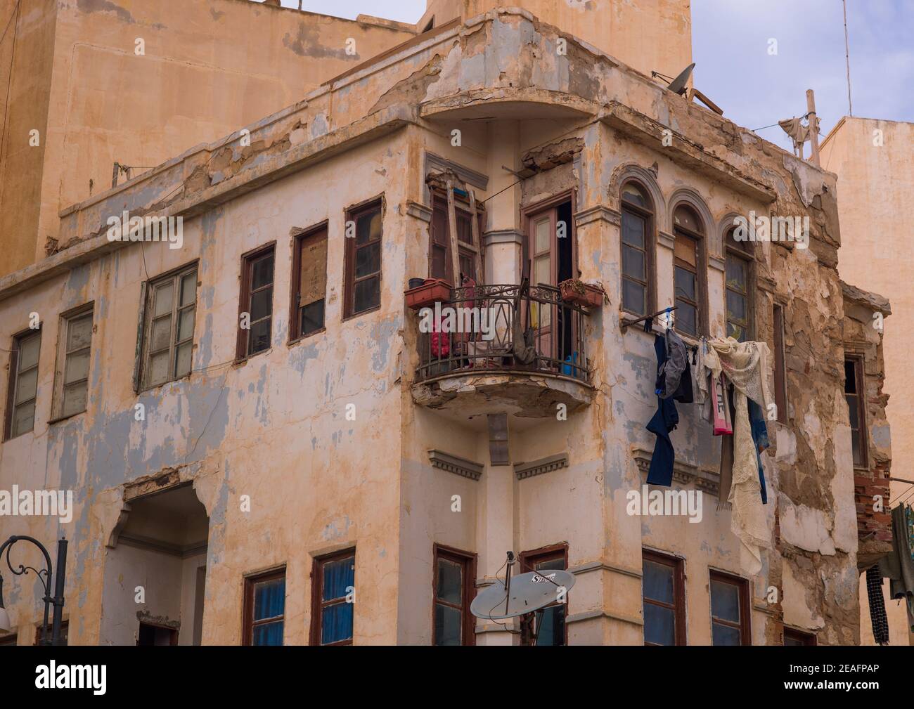 Italian colonial building, Cyrenaica, Benghazi, Libya Stock Photo - Alamy