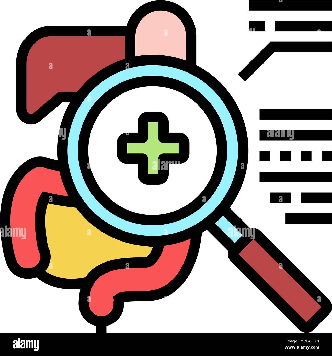 examining digestion system color icon vector illustration Stock Vector ...