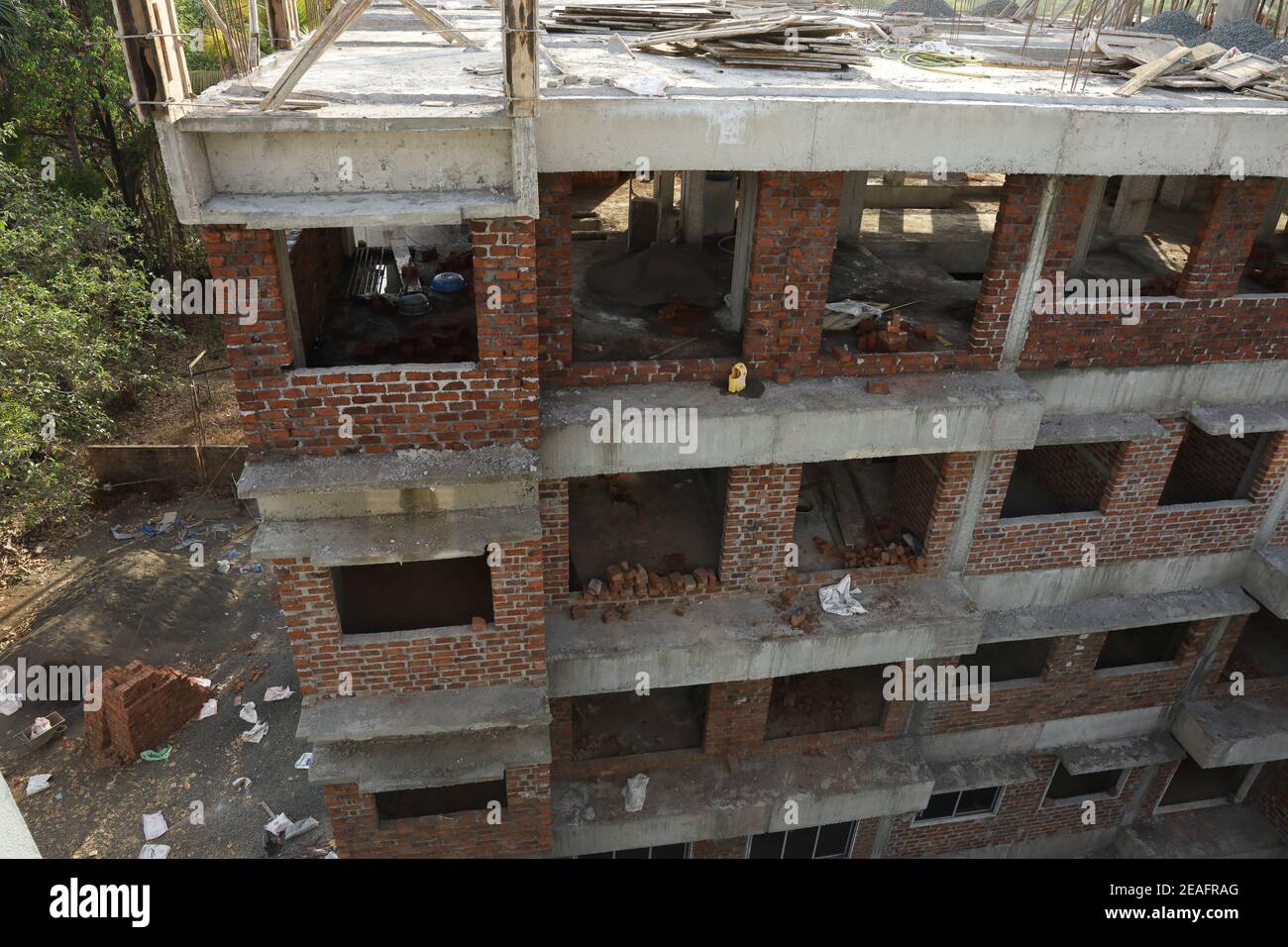 Arial view of a under construction building Stock Photo - Alamy