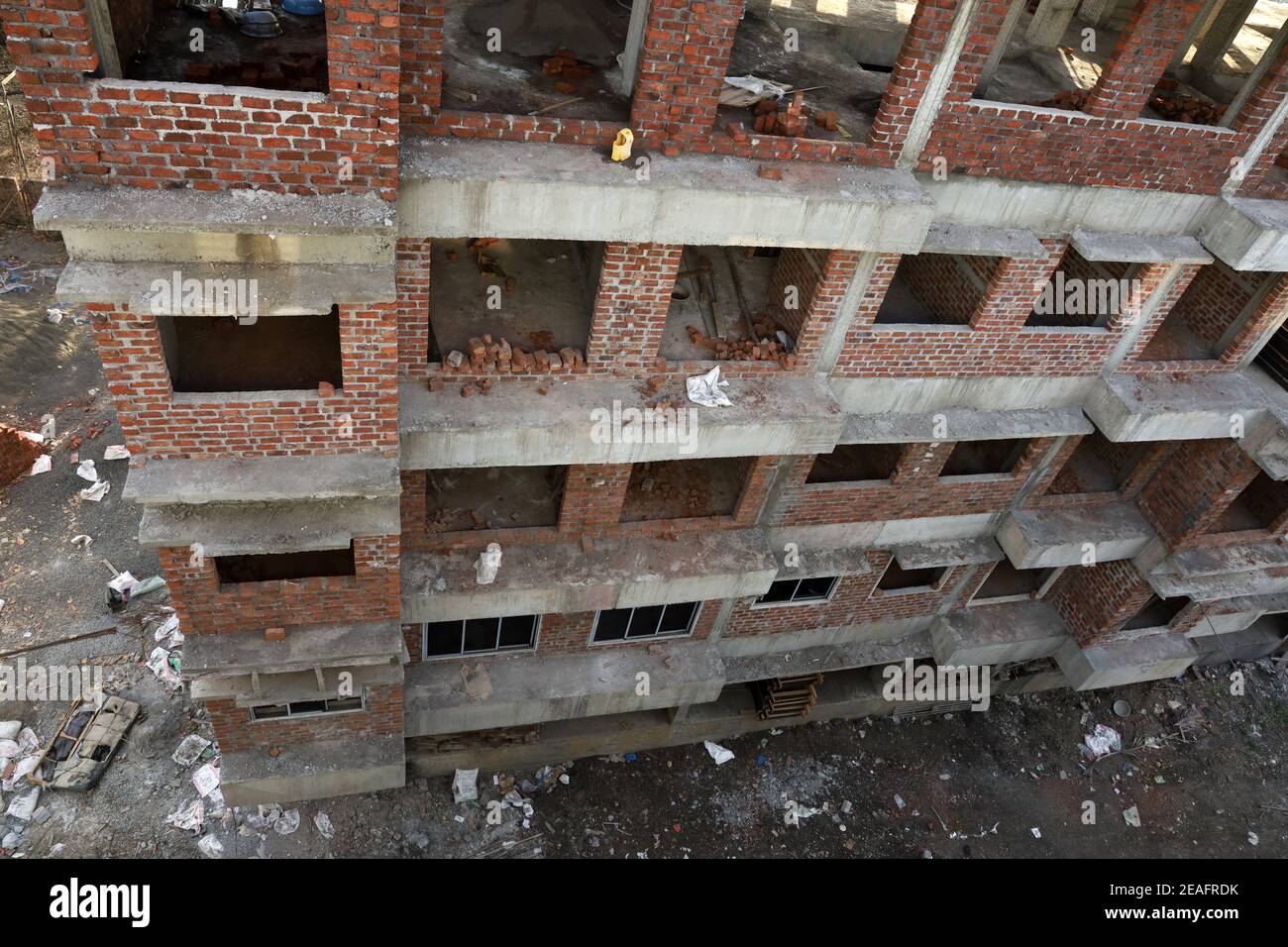 Arial view of a under construction building Stock Photo - Alamy