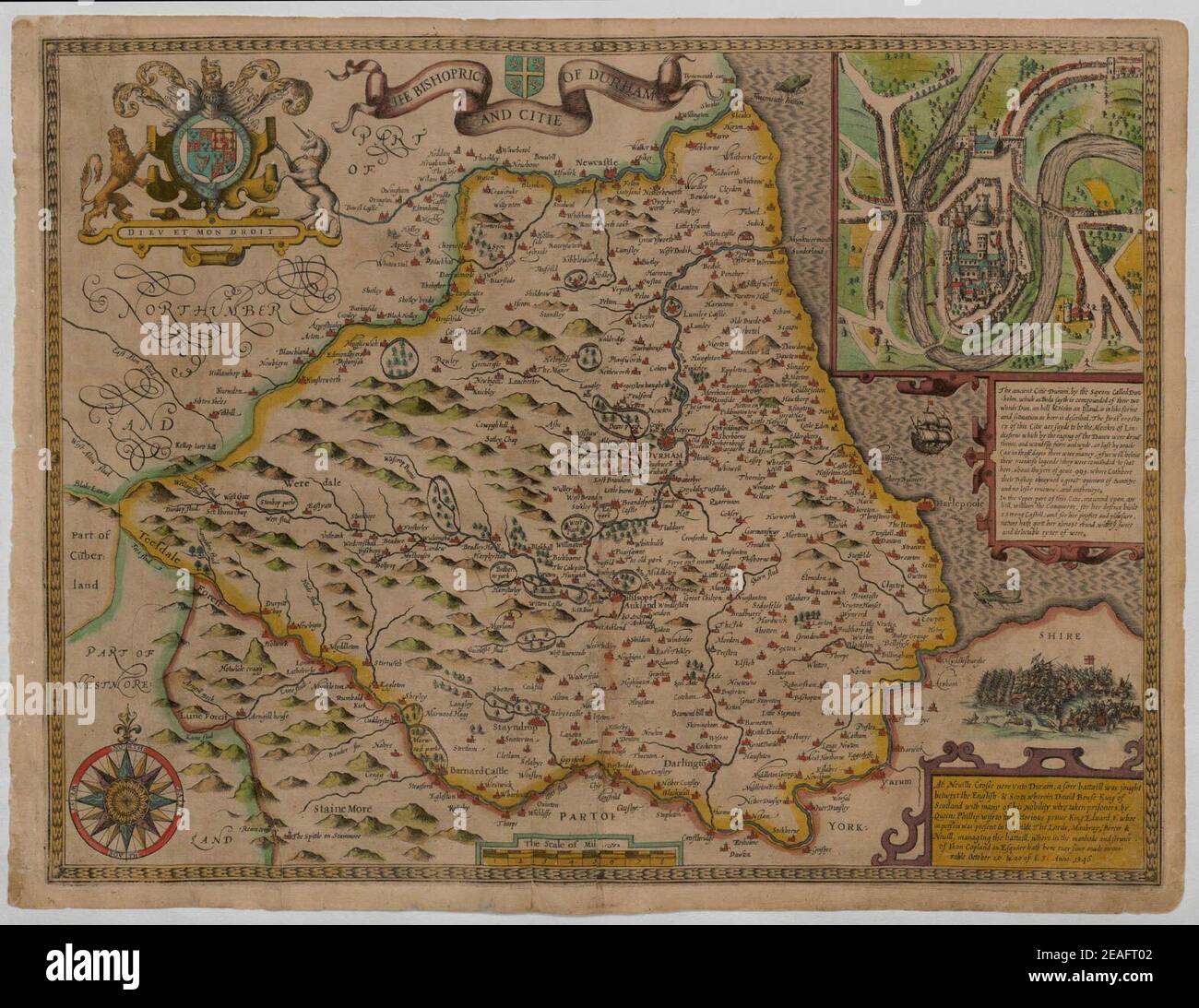 County durham map hi-res stock photography and images - Alamy