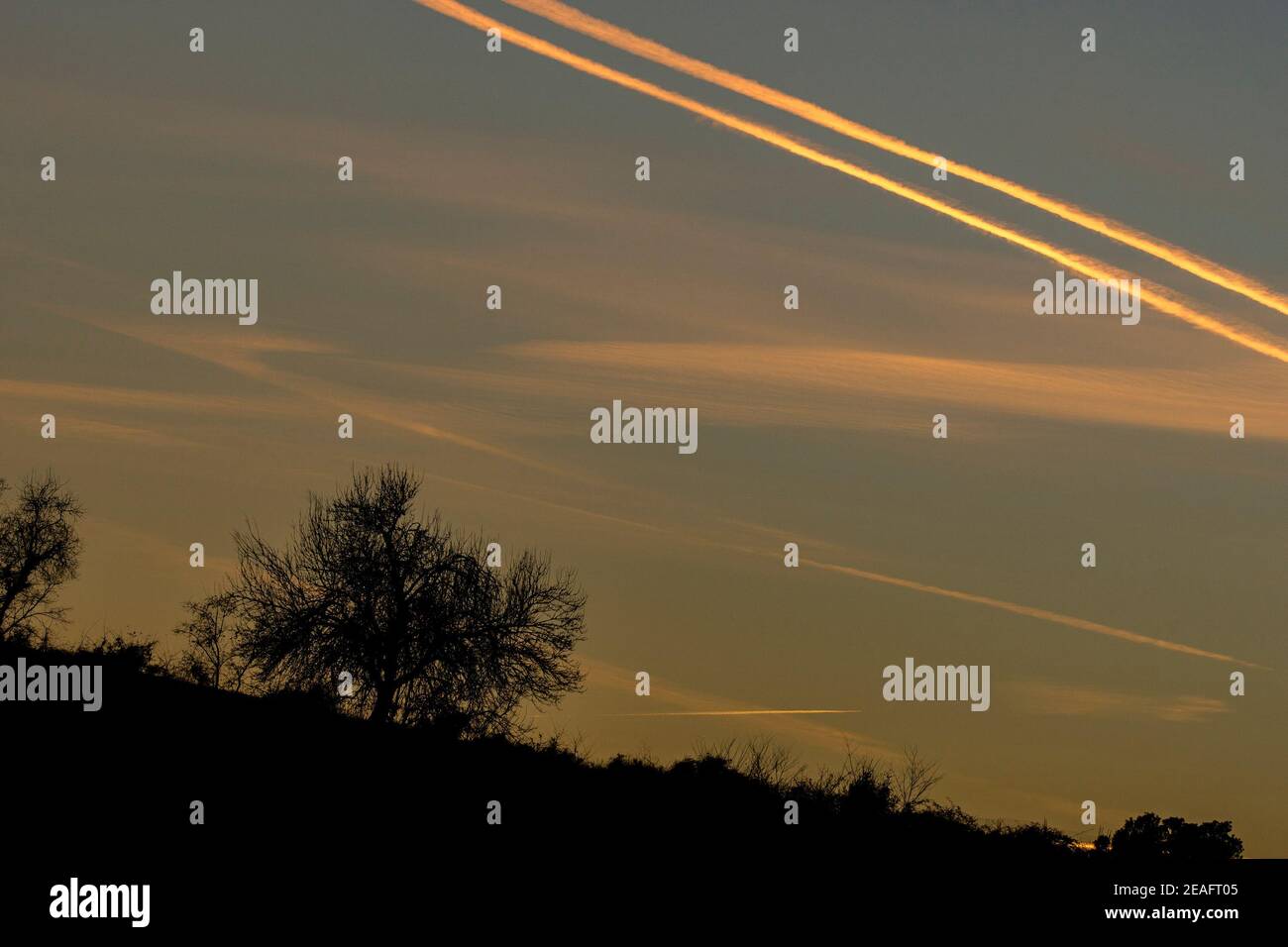 Lines in the sky Stock Photo - Alamy
