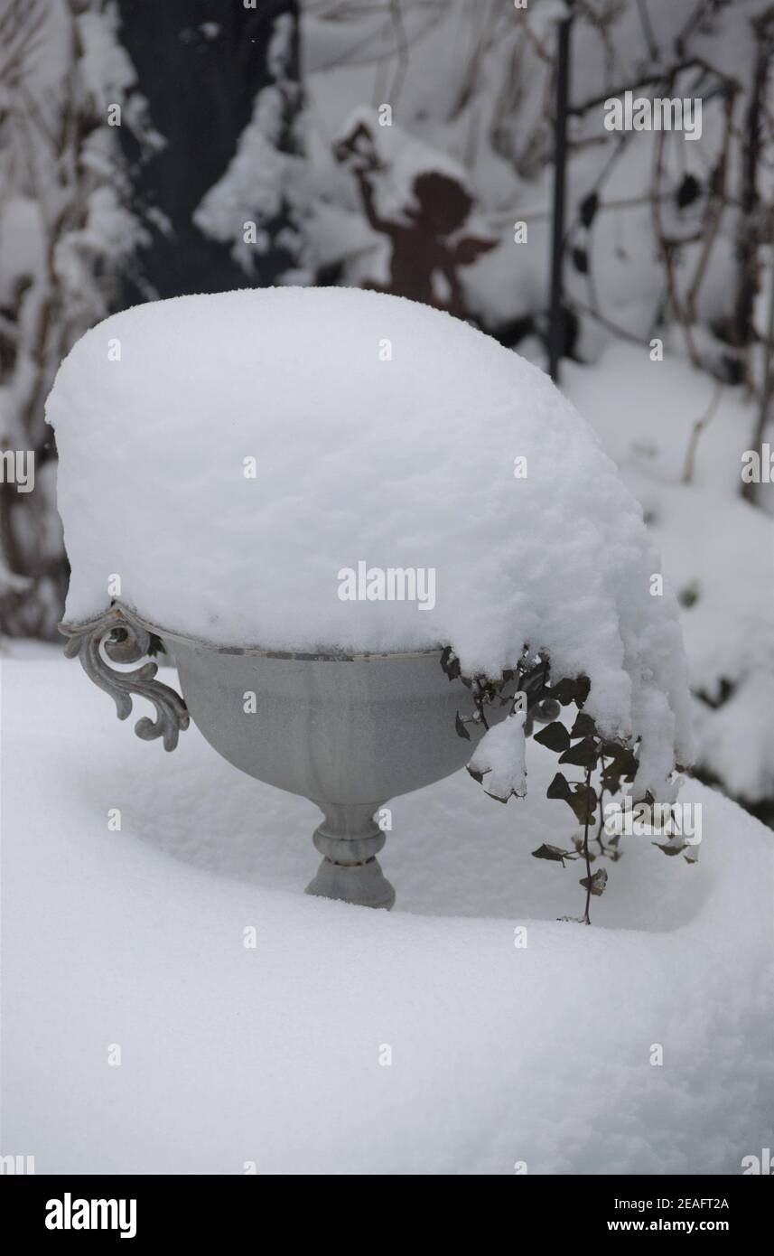 a Cup covered with a lot of Snow Stock Photo - Alamy
