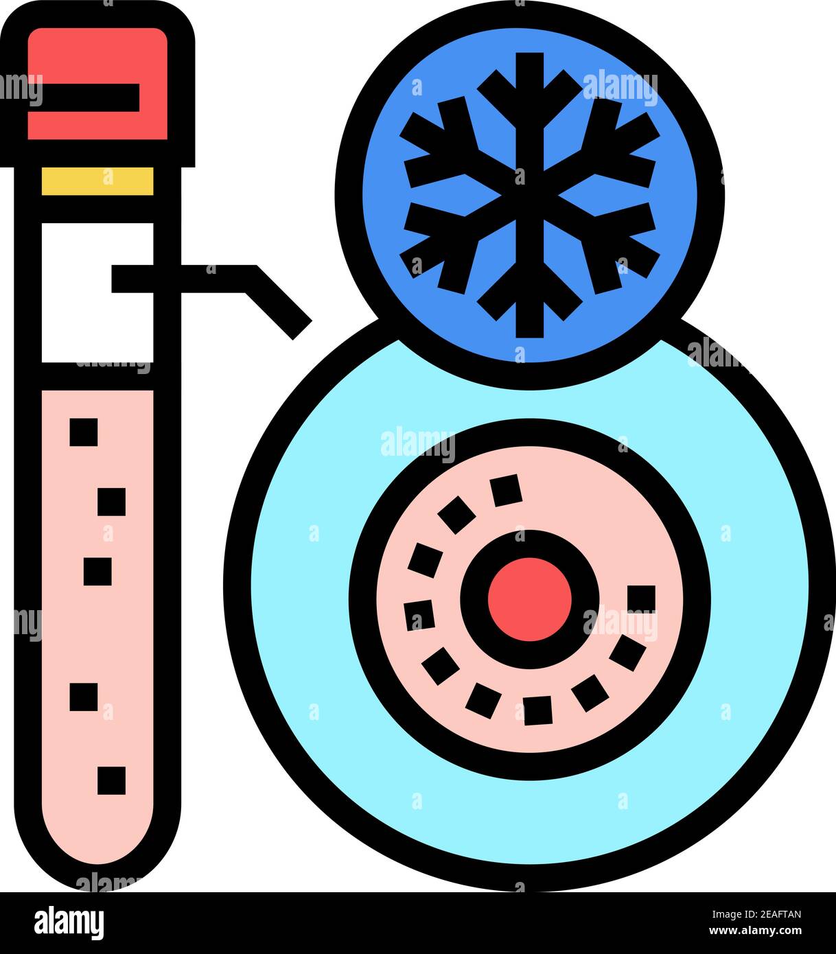 freezing embryo color icon vector illustration Stock Vector Image & Art ...