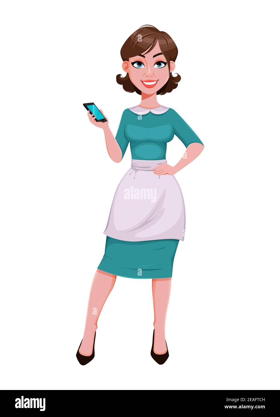 Woman making phone call Stock Vector Images - Alamy