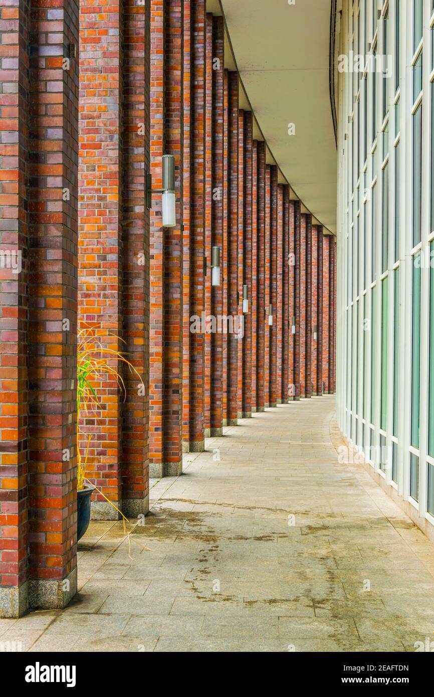 View of an arcade close to the alster channel in Hamburg, Germany Stock ...