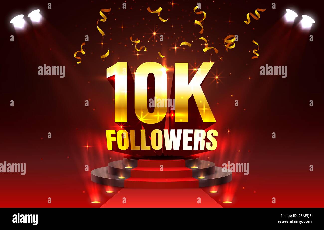 Thank you followers peoples, 10k online social group, happy banner ...