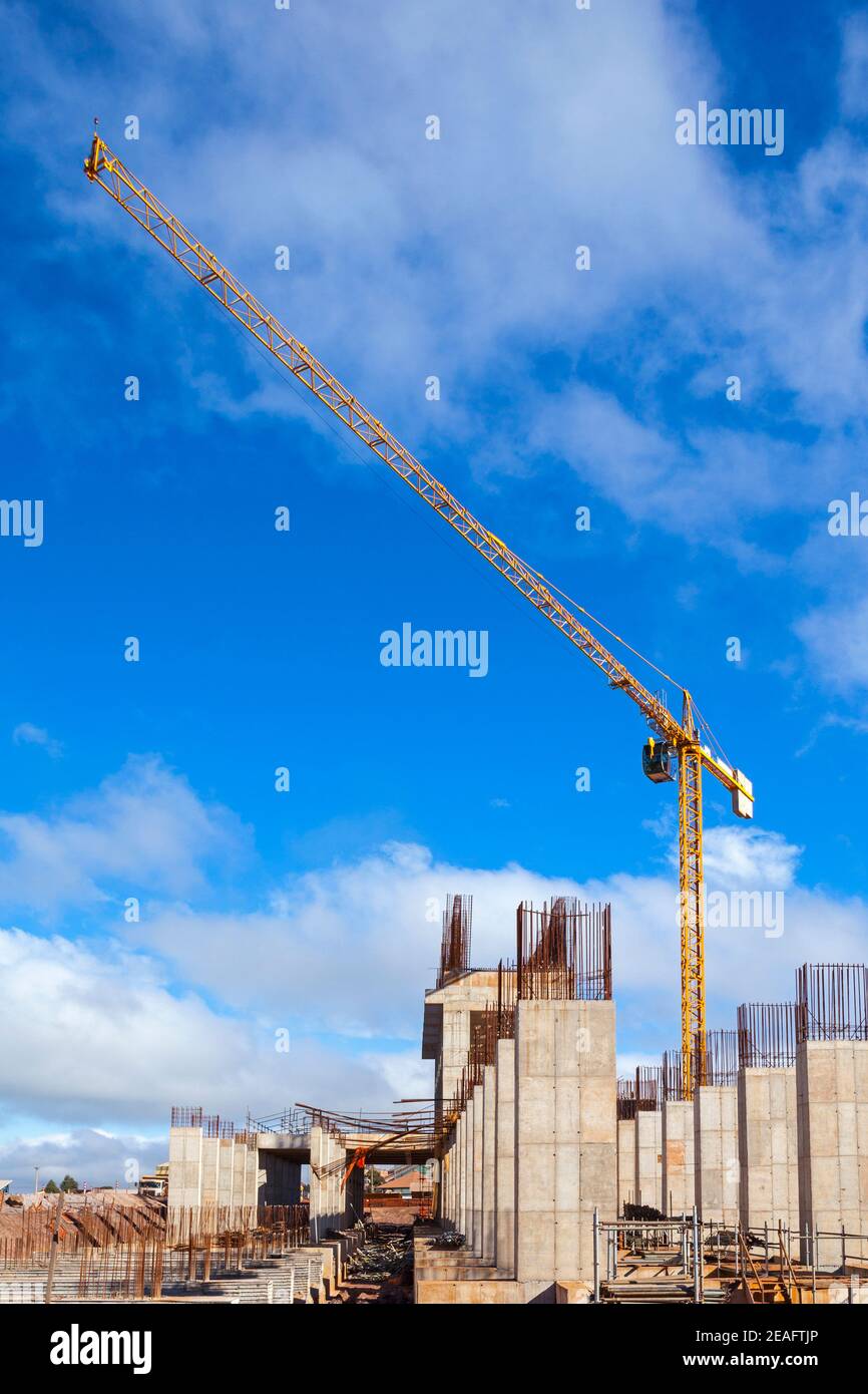 Crane and Building construction site Stock Photo - Alamy