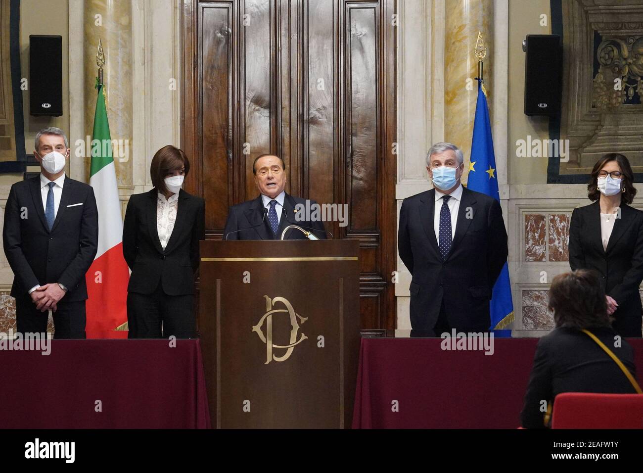 The representatives of of forza Italia Antonio De Poli, Anna Maria ...