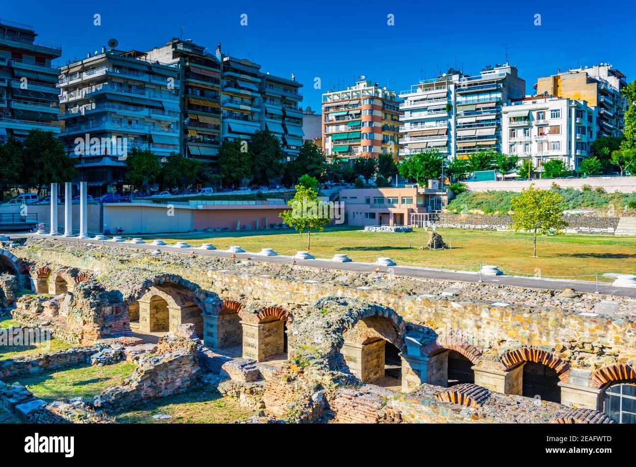 View of ancient Agora in Thessaloniki, Greece Stock Photo - Alamy