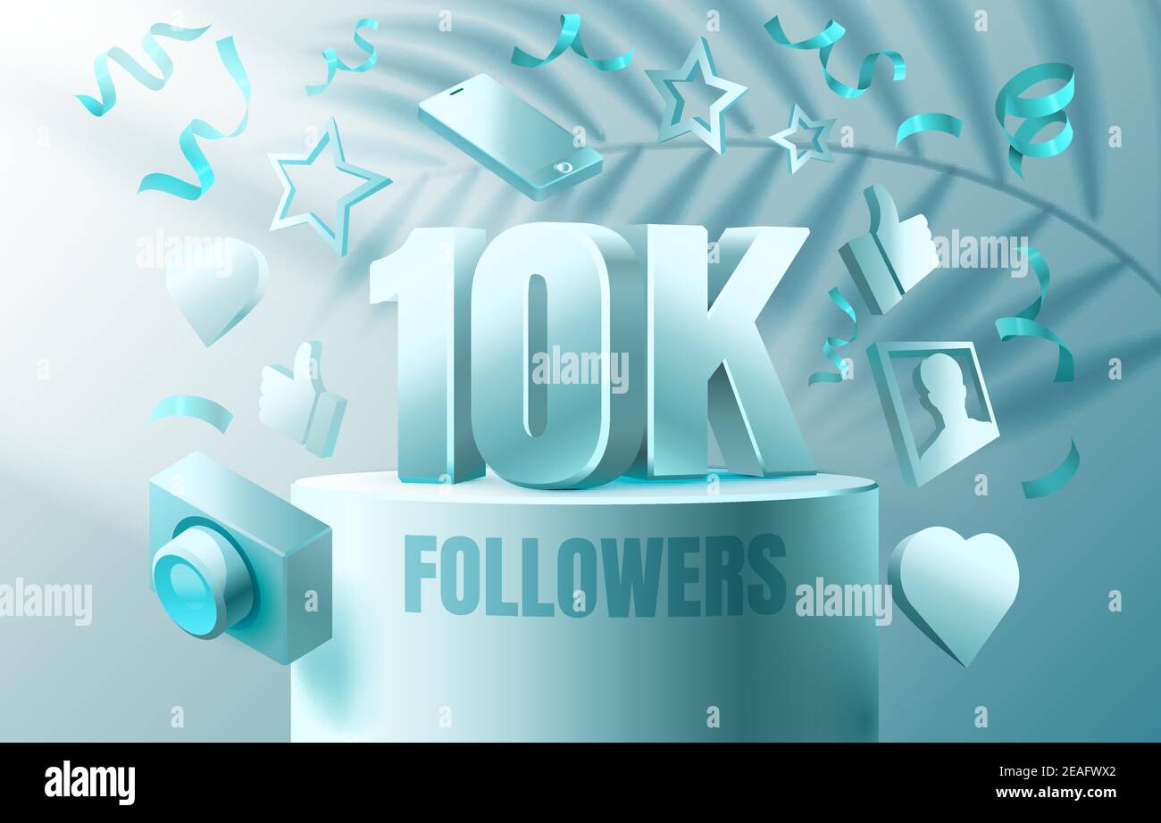 Thank you followers peoples, 10k online social group, happy banner ...