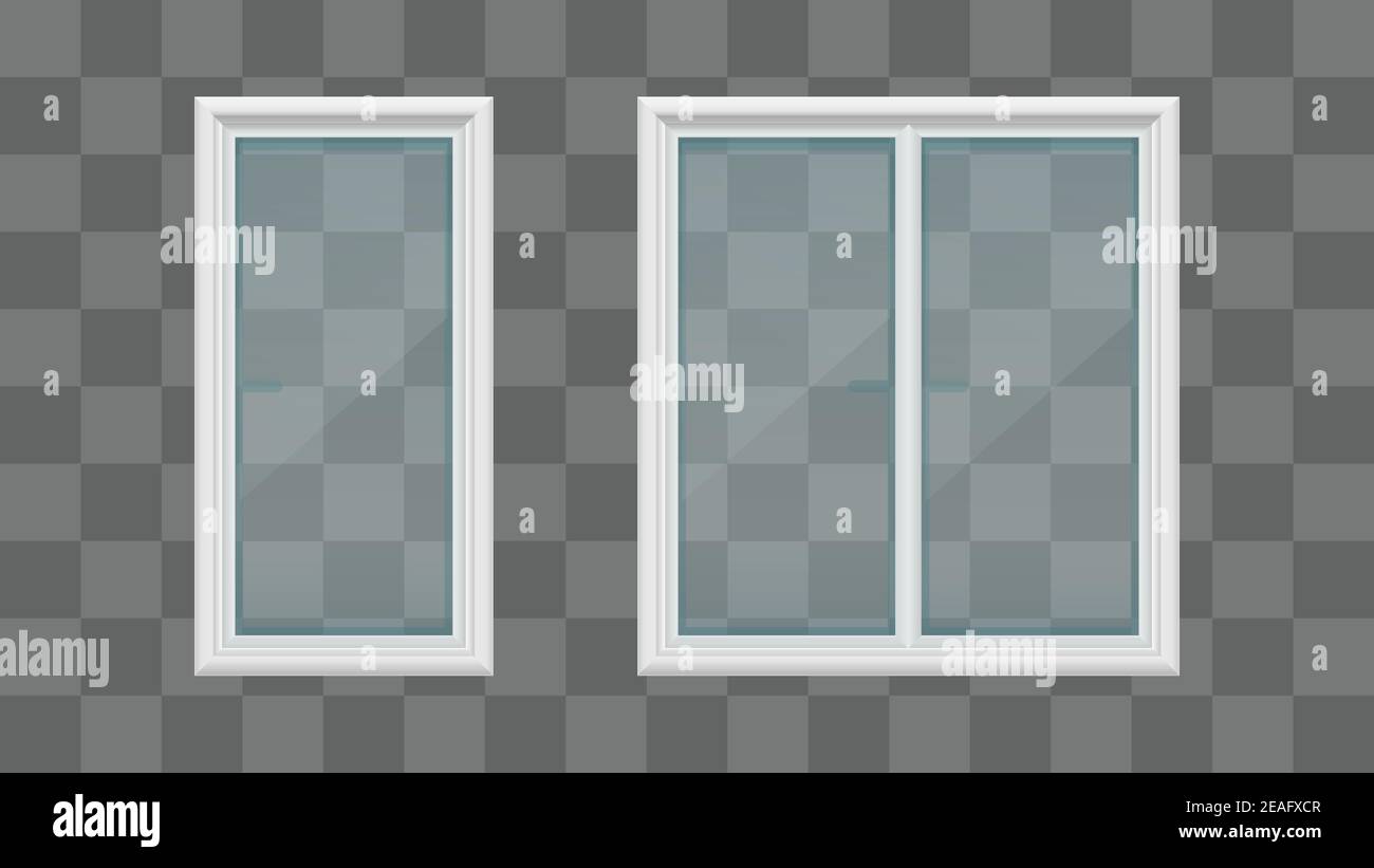 white color windows transparent isolated on gray Stock Vector Image ...