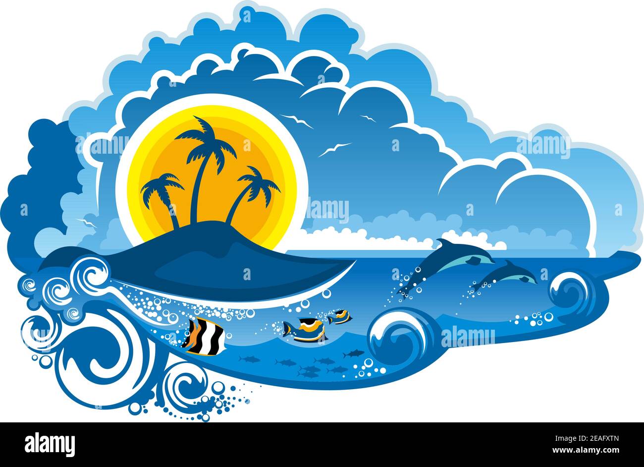 Underwater scenics Stock Vector Images - Alamy