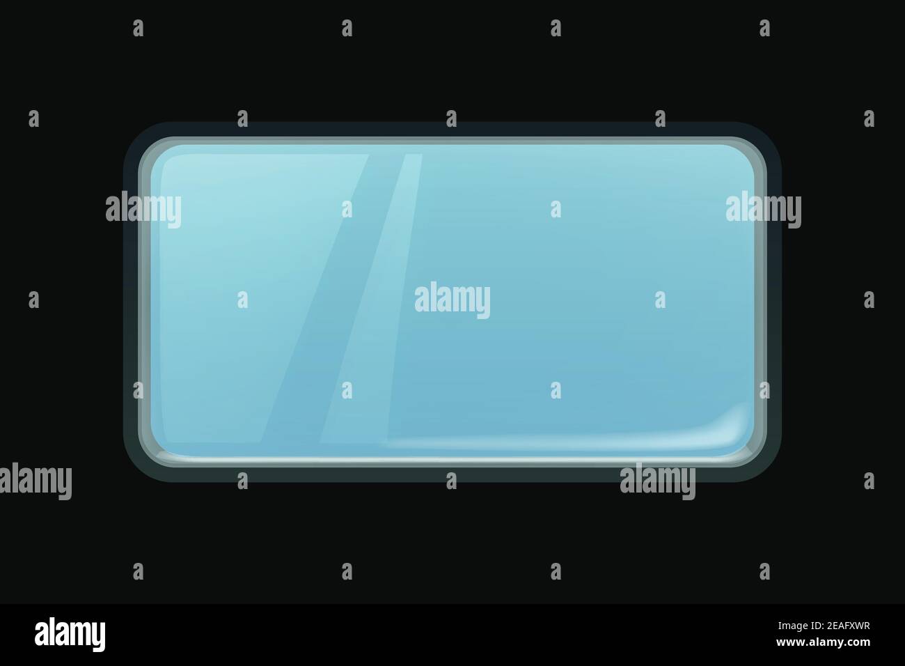 modern round rectangle shape transparent glass window Stock Vector ...