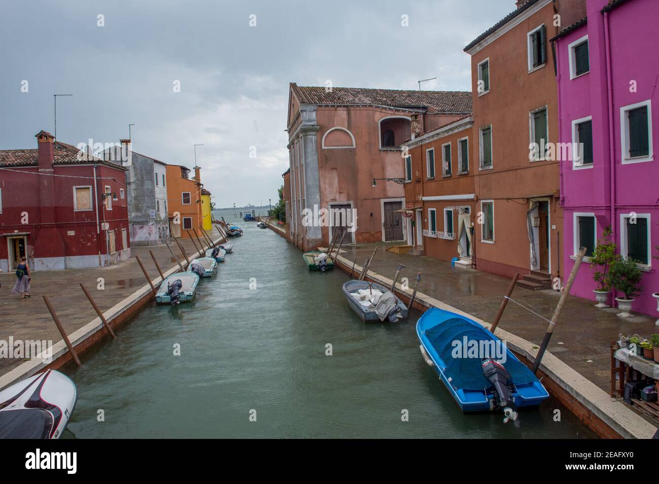 discovery of the city of Venice, Burano and its small canals and romantic alleys, Italy Stock ...