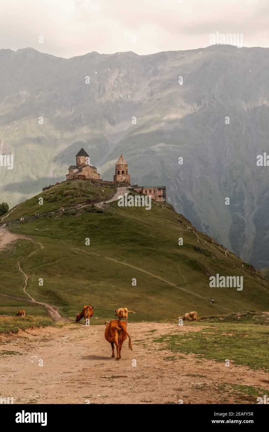 Stepantsminda a mountain in hi-res stock photography and images - Alamy