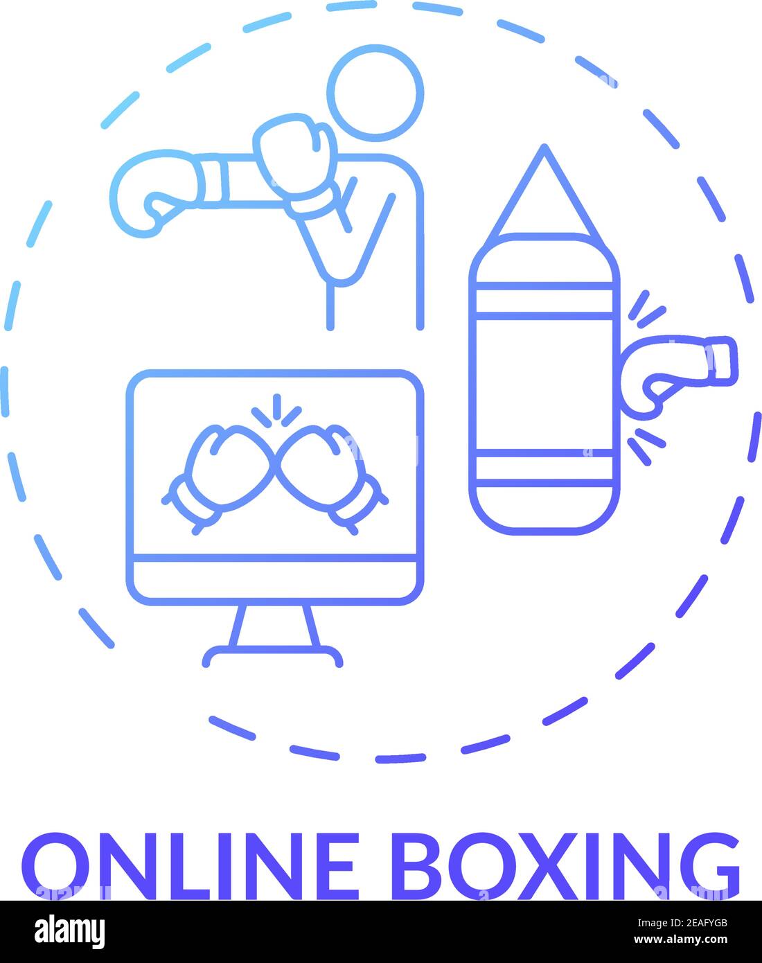 Boxing round icon outline Stock Vector Images - Alamy