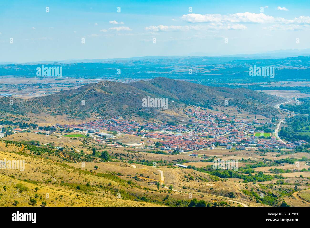 Aerial view of Argos Orestiko town in Greece Stock Photo - Alamy