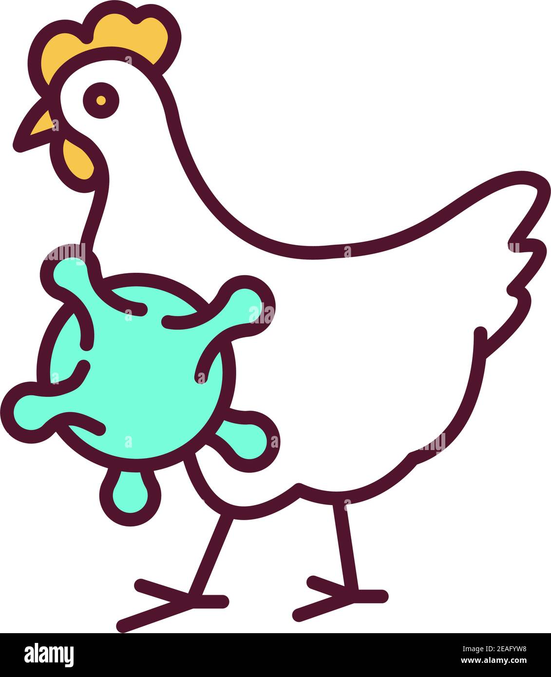 Zoonotic disease RGB color icon Stock Vector Image & Art - Alamy