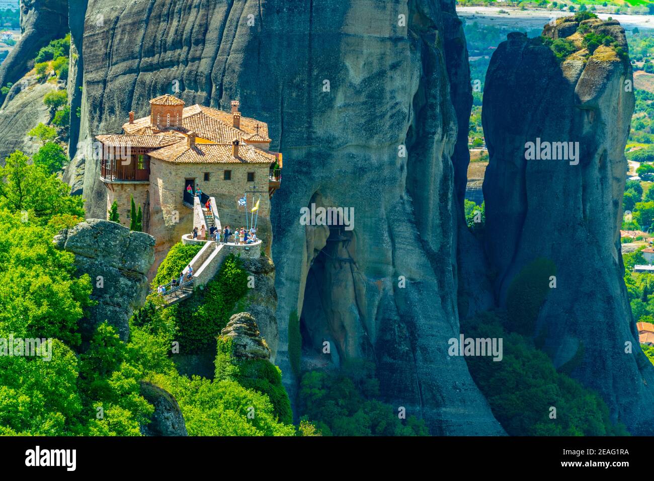 Monastery of Roussanou at Meteora, Greece Stock Photo - Alamy