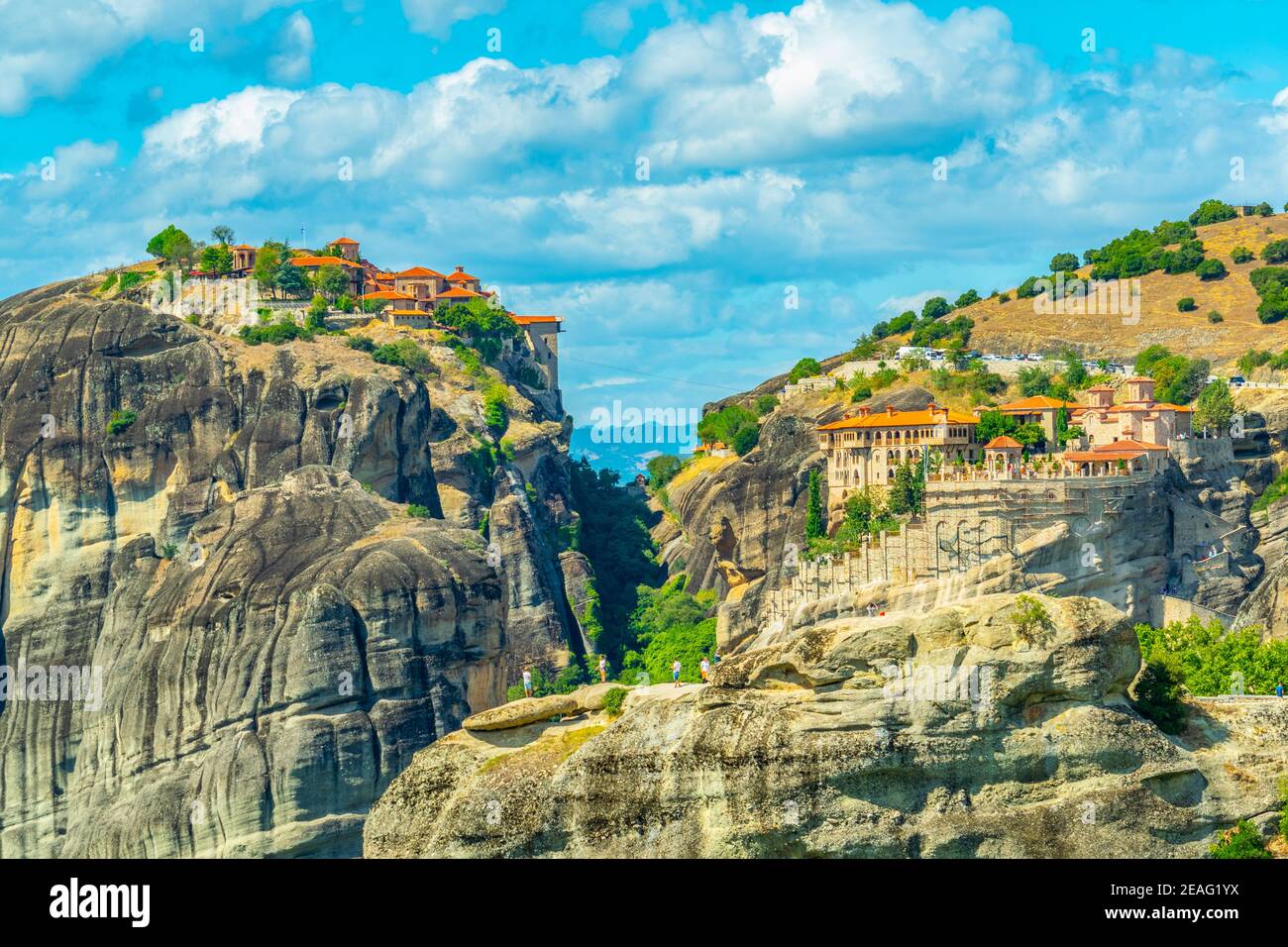 Monasteries of Varlaam and great meteor monastery at Meteora, Greece ...