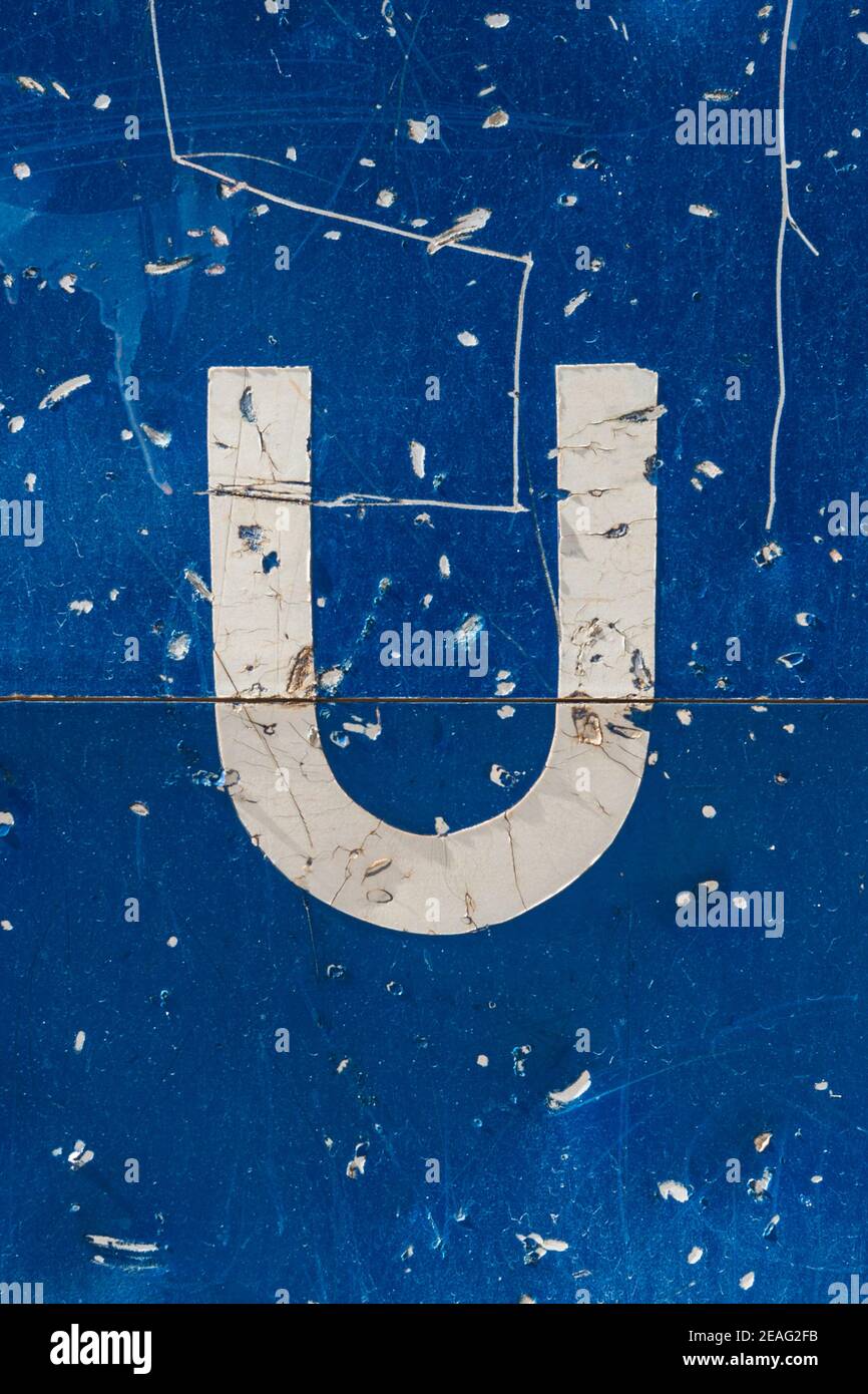 Blue u sign hi-res stock photography and images - Alamy