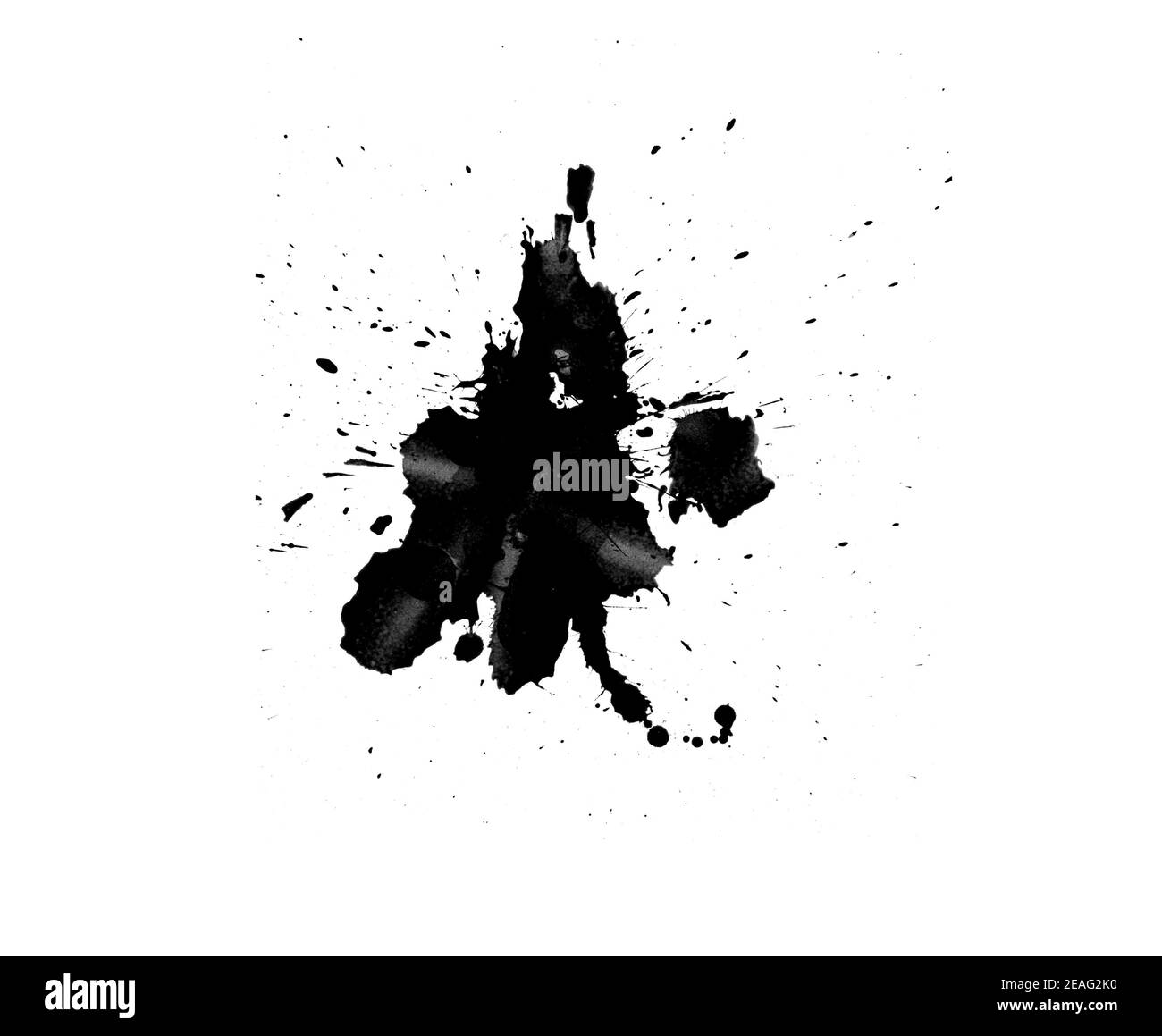 Abstract black ink splash brush background Stock Photo - Alamy