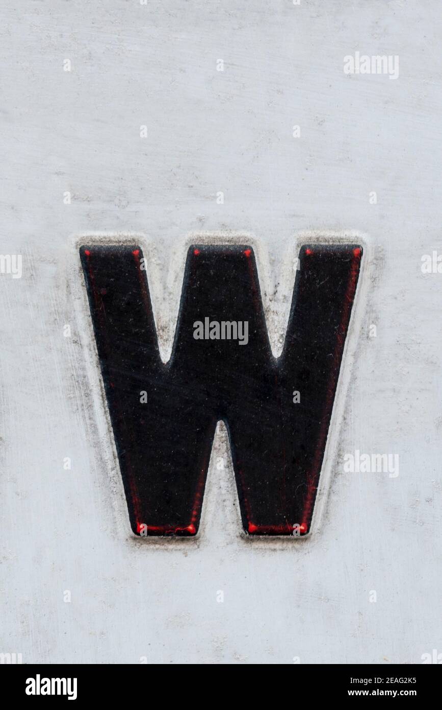 W typography font letter type hi-res stock photography and images - Alamy