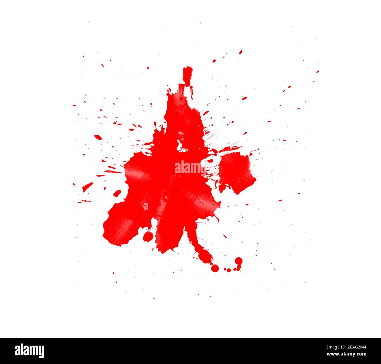 Abstract red paint splatter brush for draw Stock Photo - Alamy