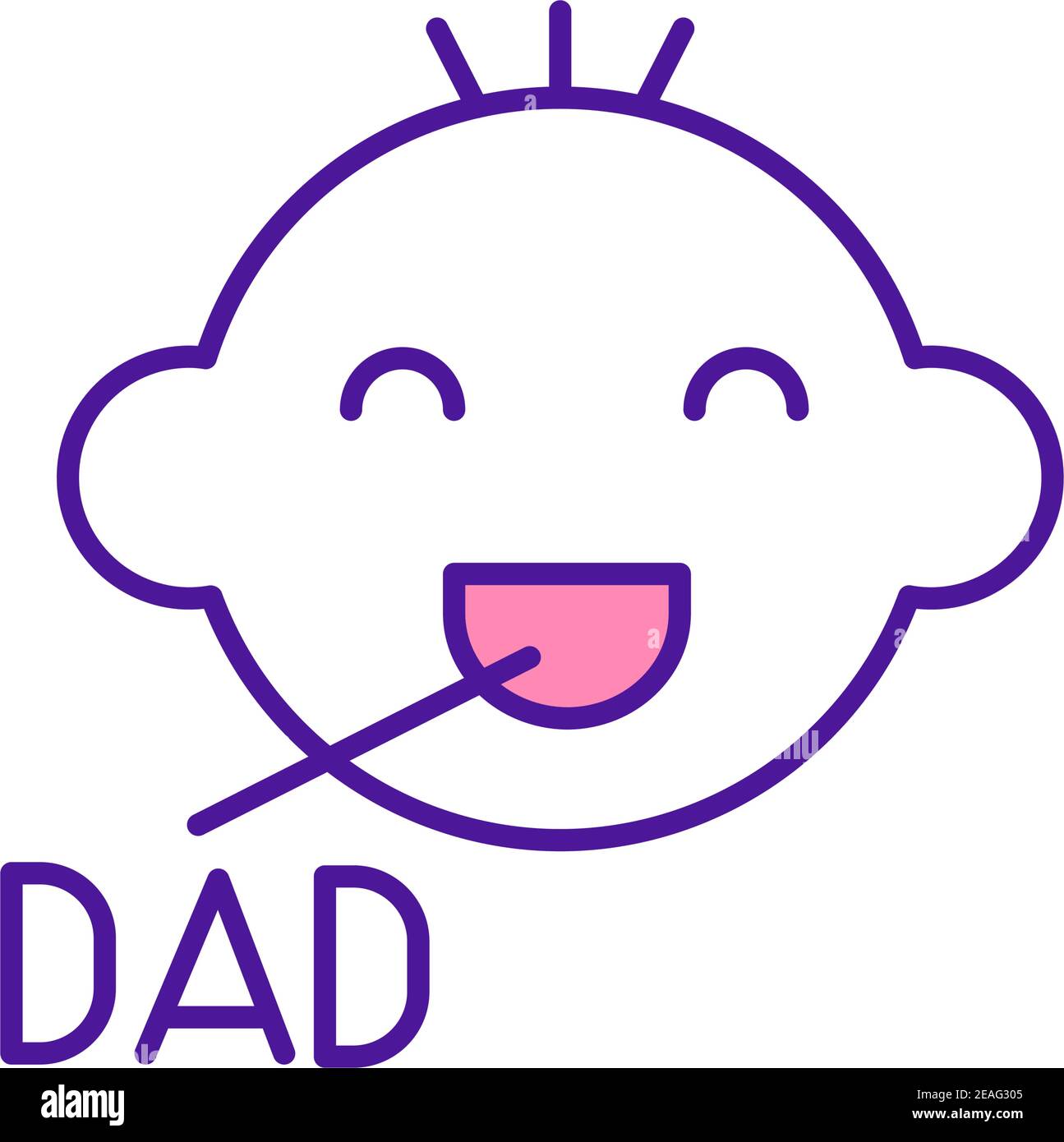 Baby say dad RGB color icon Stock Vector Image & Art - Alamy