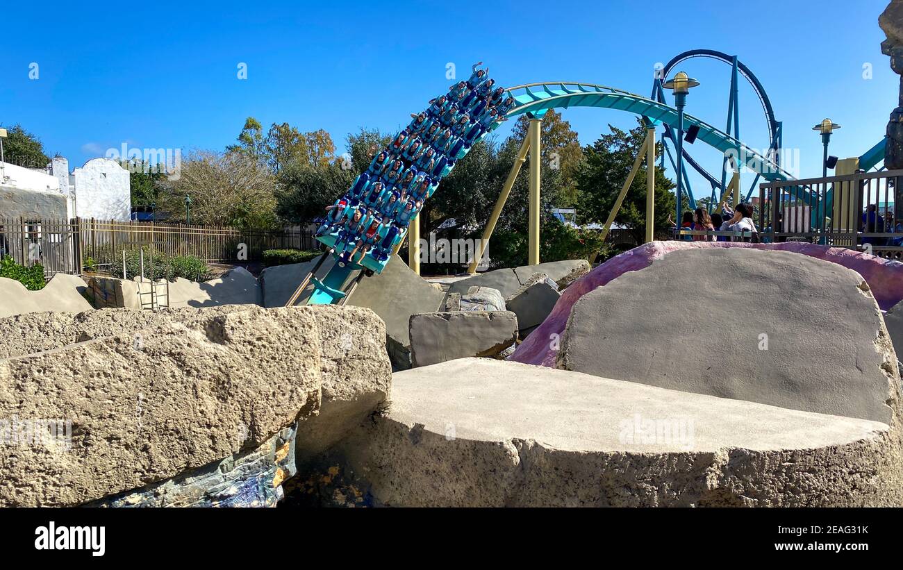 Orlando,FL USA - December 25, 2019: Kraken Unleashed Roller Coaster at ...