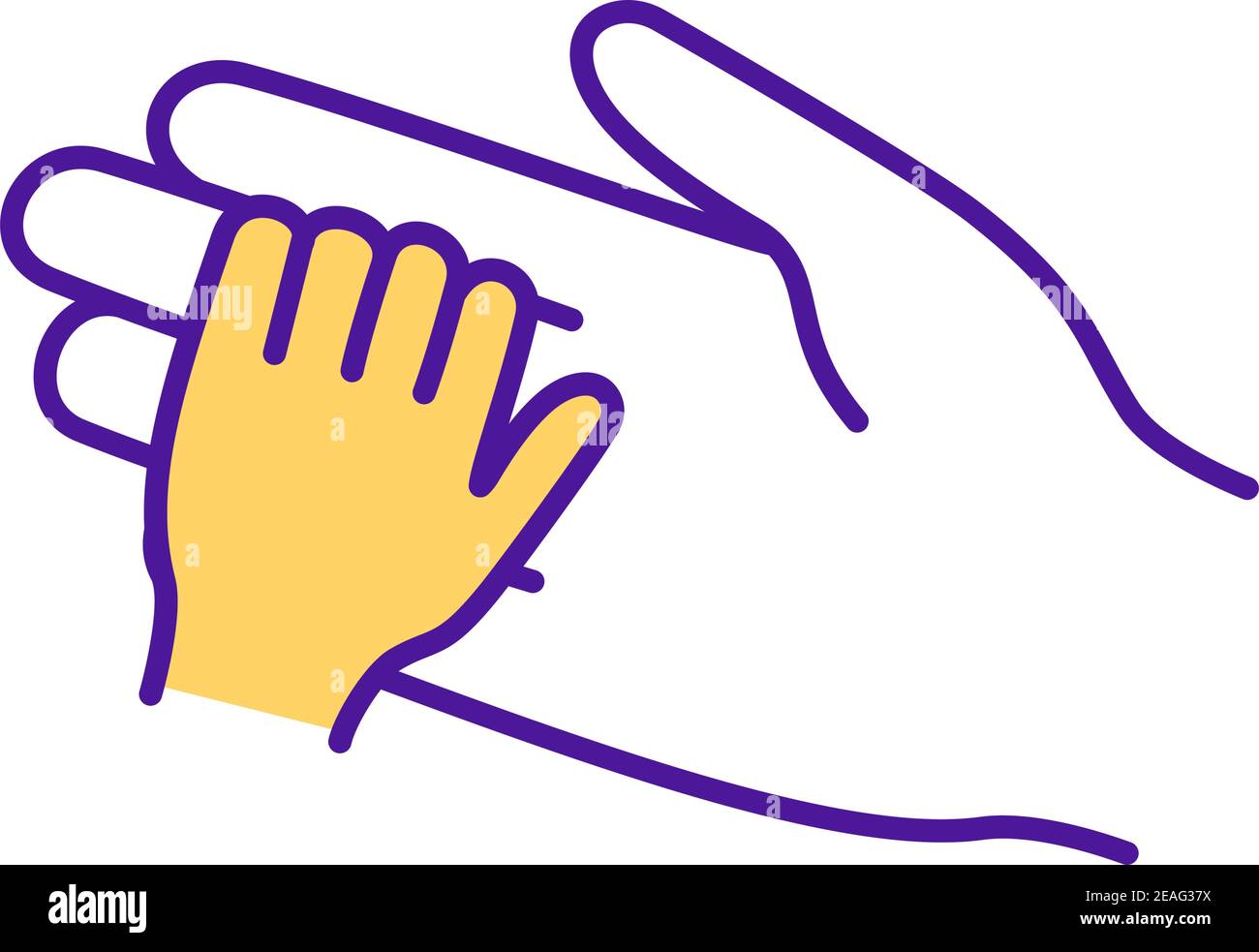 Linear icon hands hold Stock Vector Images - Alamy