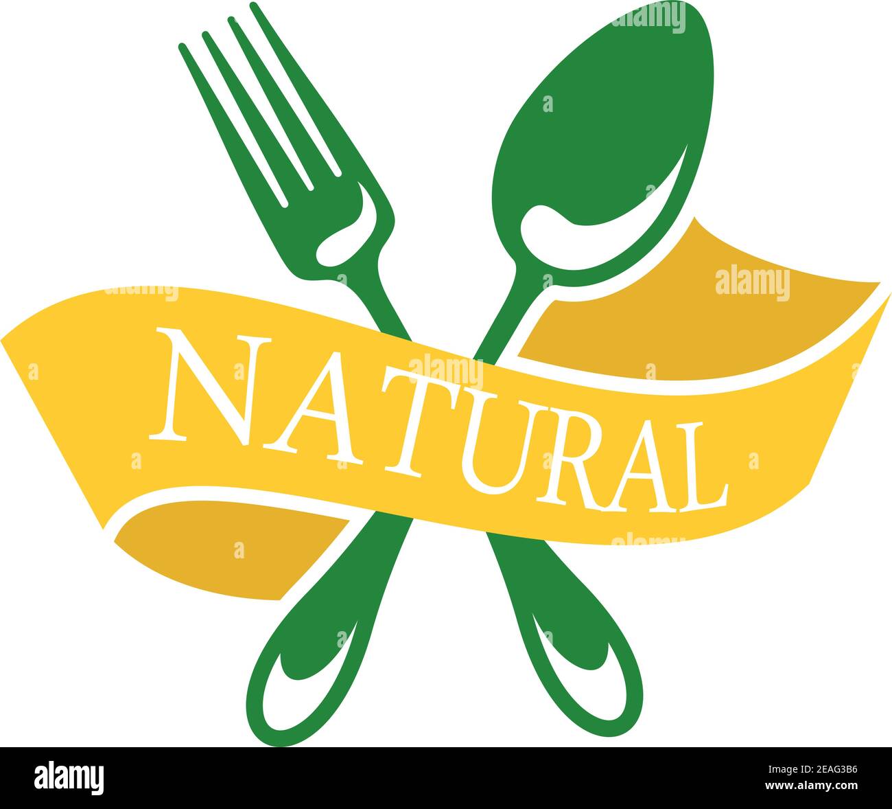 Restaurant icon depicting natural food straight from the garden or farm ...