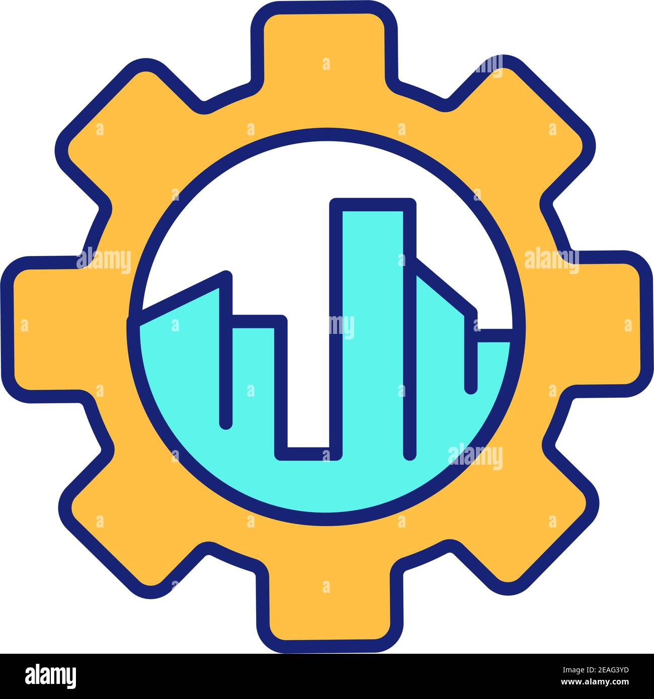 Municipal infrastructure engineering RGB color icon Stock Vector Image ...