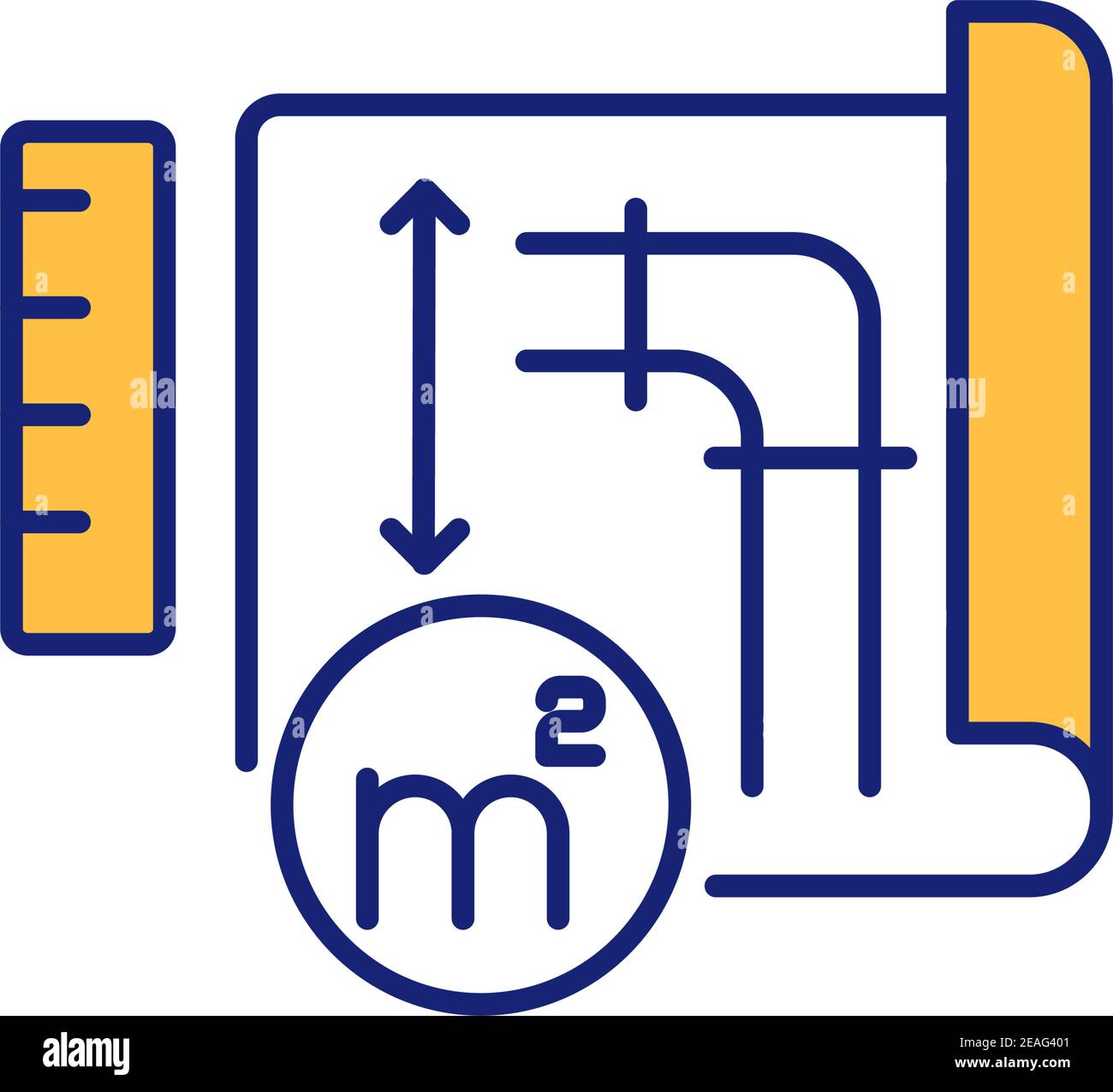 Engineering plan RGB color icon Stock Vector Image & Art - Alamy