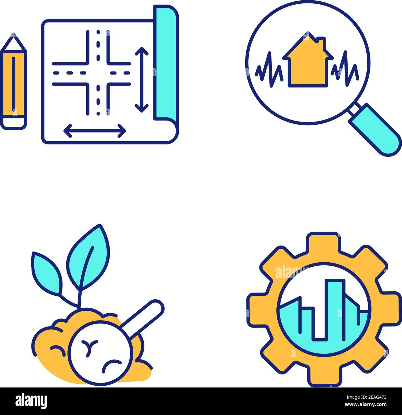 Civil engineering RGB color icons set Stock Vector Image & Art - Alamy