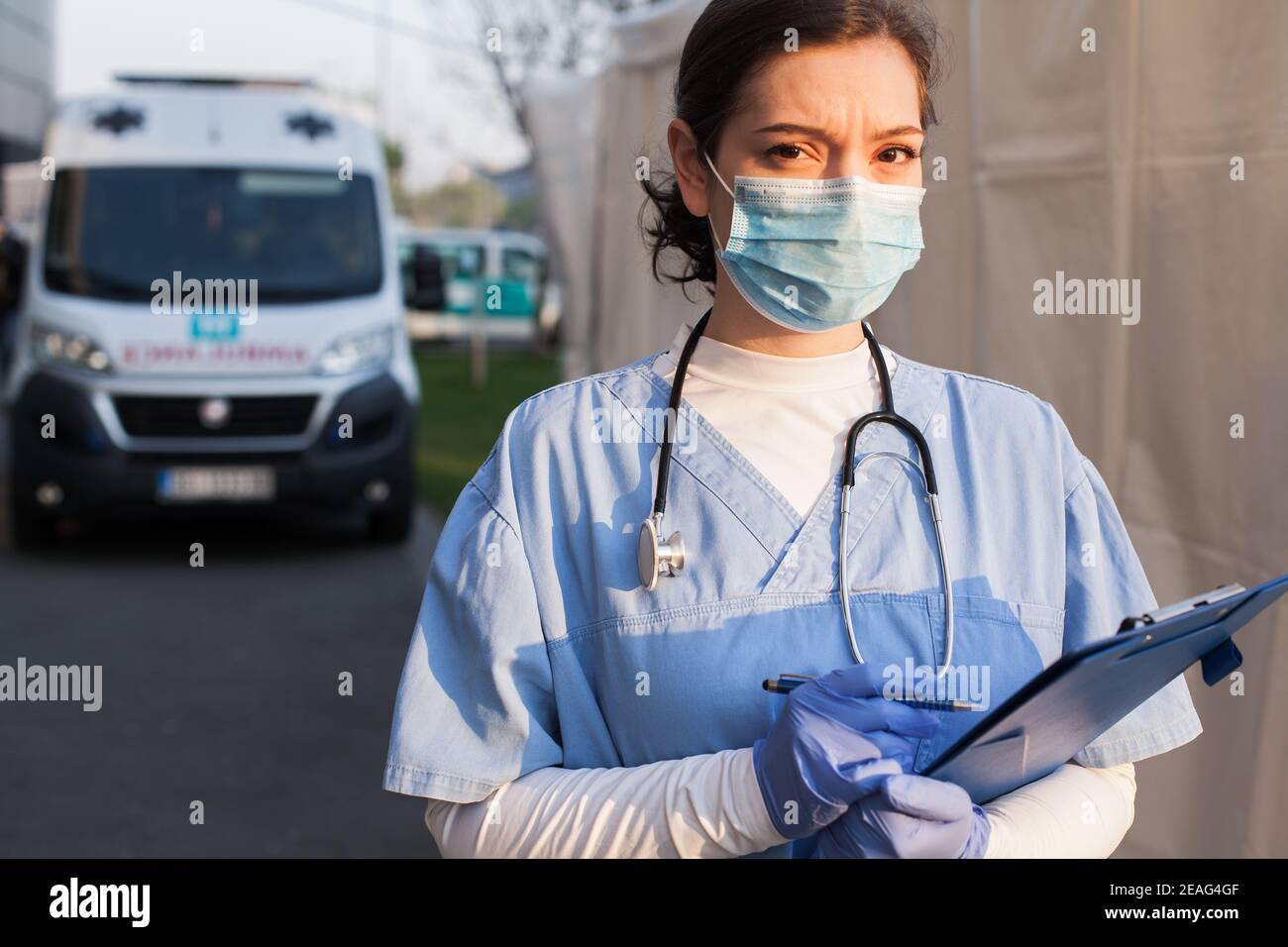 Nhs doctor patient sad hi-res stock photography and images - Alamy